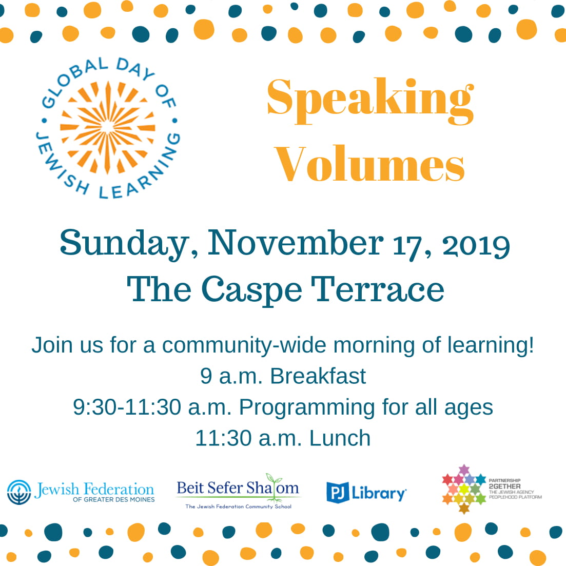 Global Day of Jewish Learning 2019 - Jewish Federation of Greater Des ...